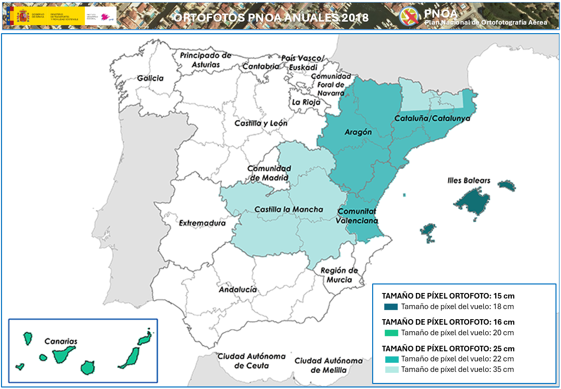 Ortofotos PNOA anuales - Plan Nacional de Ortofotografía Aérea