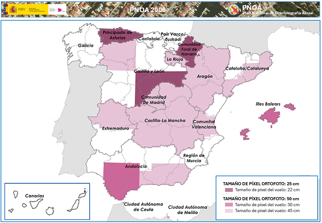 Fotogramas PNOA - Plan Nacional de Ortofotografía Aérea