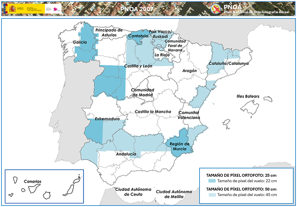 Fotogramas PNOA - Plan Nacional de Ortofotografía Aérea