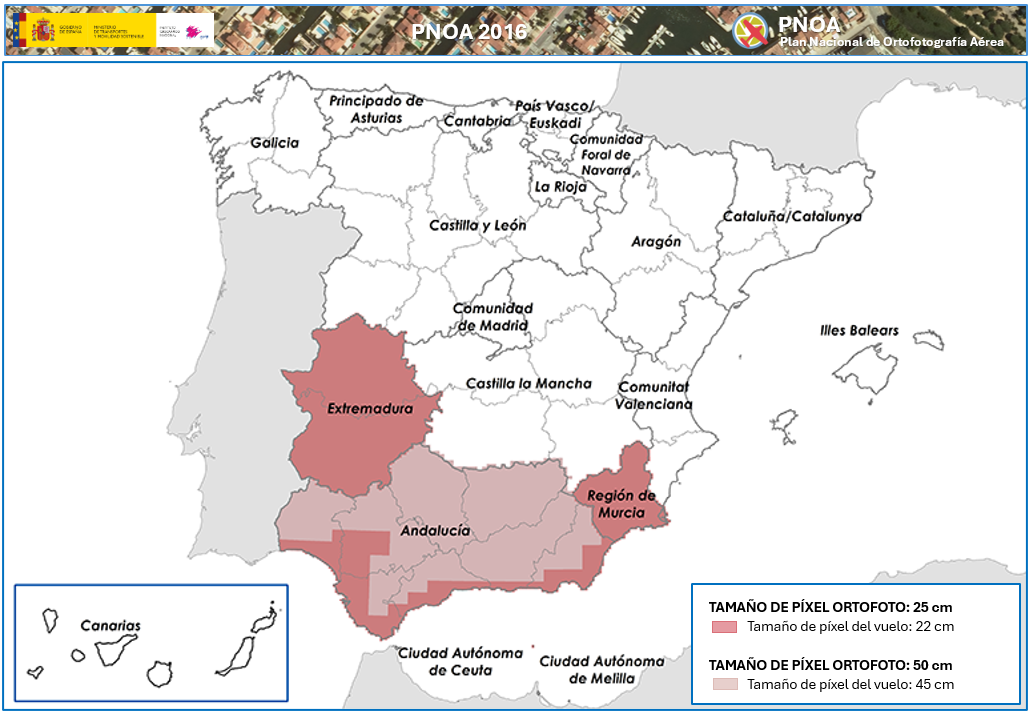 Fotogramas PNOA - Plan Nacional de Ortofotografía Aérea