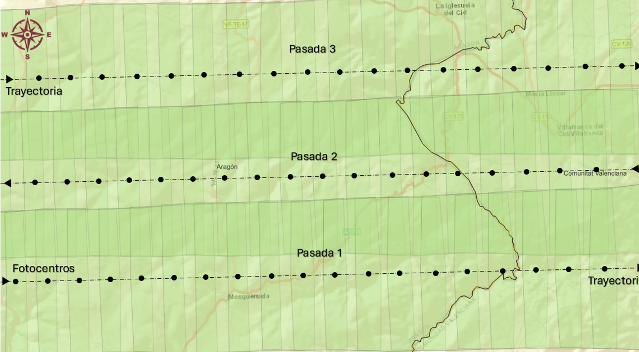 Vuelo fotogramétrico - Plan Nacional de Ortofotografía Aérea